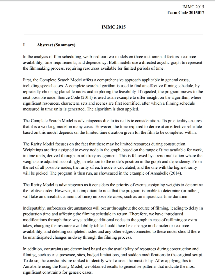 赛事动态 - IMMC数模竞赛官网